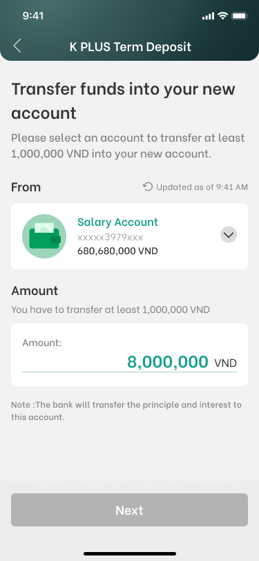 K PLUS Vietnam Application Guide - Open Term Deposit Account